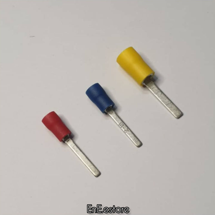 [100PCS/PACK] INSULATED BLADE TERMINAL [FLAT PIN] 1.5MM / 2.5MM / 5.5MM ...