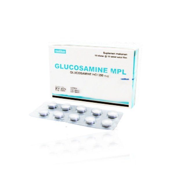 Per Strip Vitamin Tulang Dan Sendi Glucosamine MPL 250mg Isi 10 Tablet ...