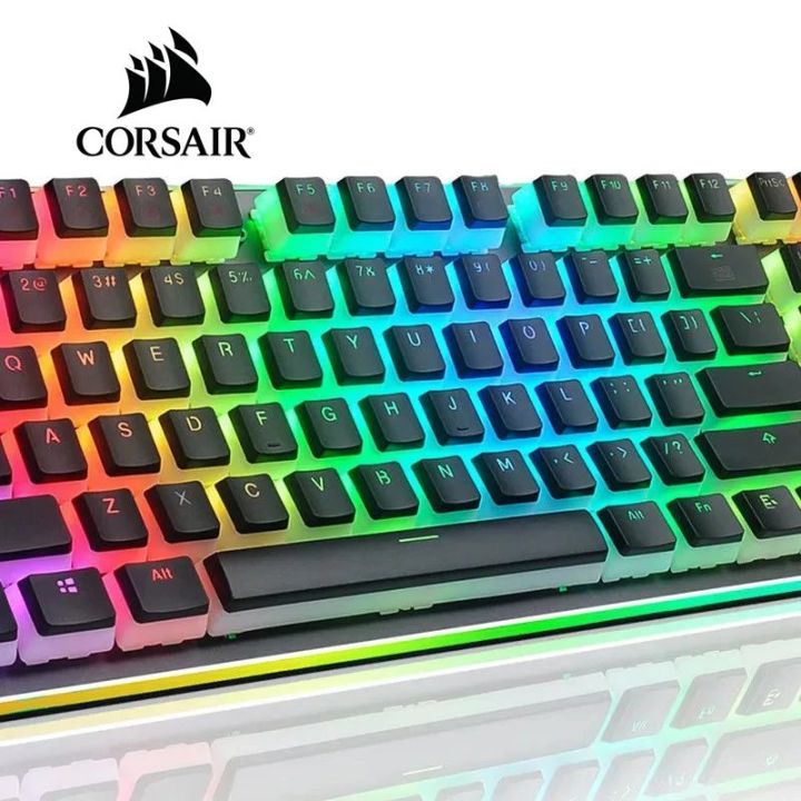 Corsair Keycaps 137 Keys ANSI Layout PBT Pudding Key Double Skin Milk ...