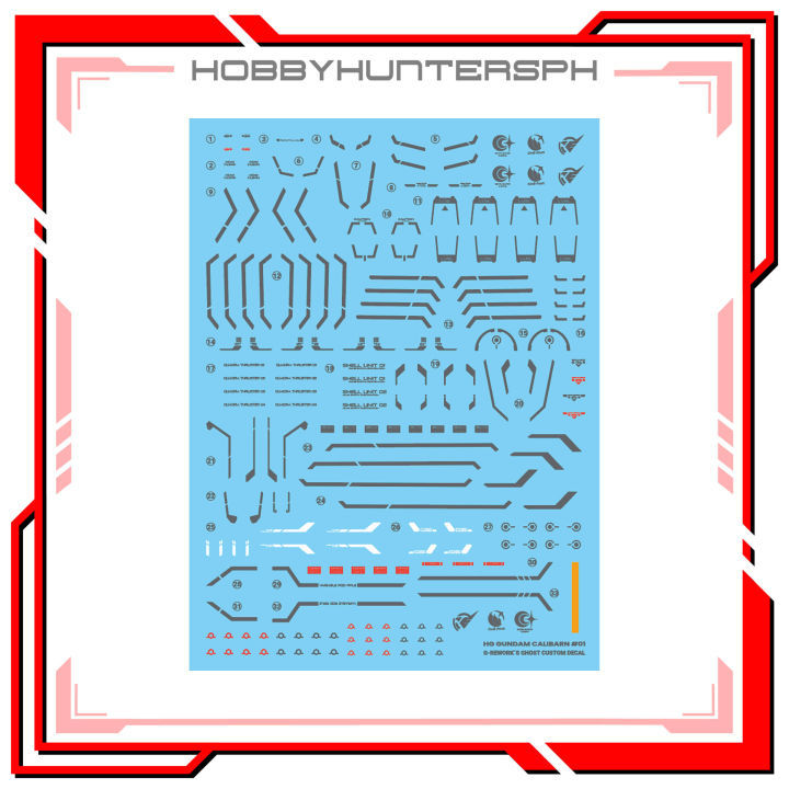 G-Rework HG Calibarn Waterslide Decals | Lazada PH