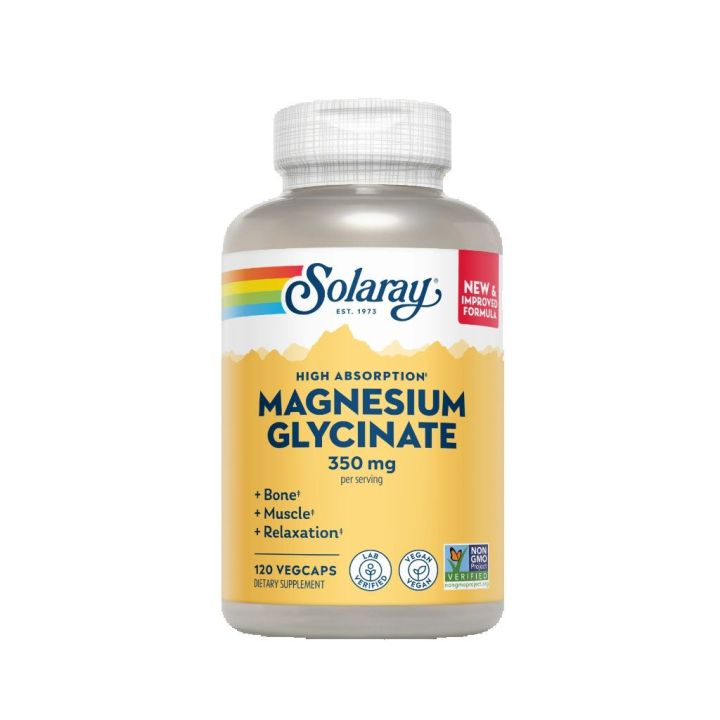 Solaray, Magnesium Glycinate, 350 mg, 120 VegCaps (No.361) | Lazada.co.th