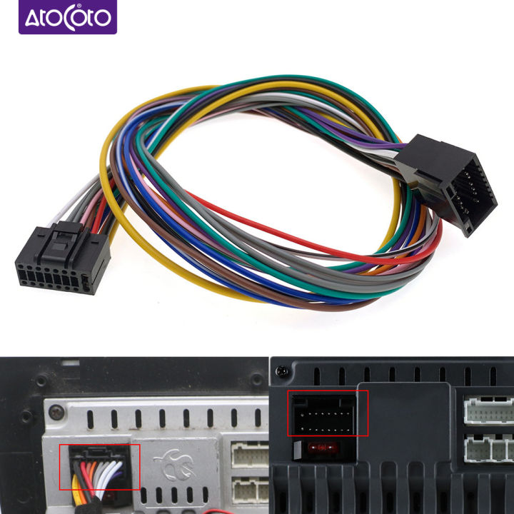 16 Pin Extension Line Wire Harness Kit Power Speak Cable Adapter for ...