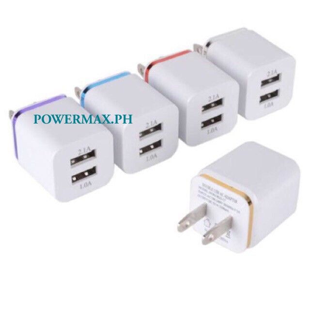 Double 2 Port Plug Dual USB Power Adaptor Charger Universal Adapter ...