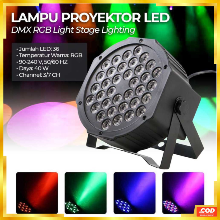 TREND Alien Lampu Sorot Tembak Led Panggung Warna Warni LED Spotlight ...
