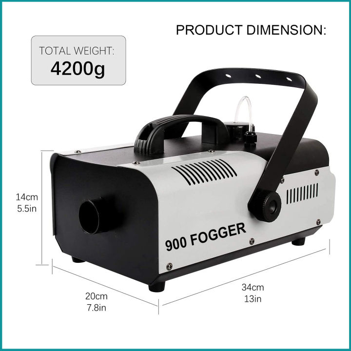 900W Smoke Fog Machine Wireless Remote Control Fogger Stage Fog Machine ...