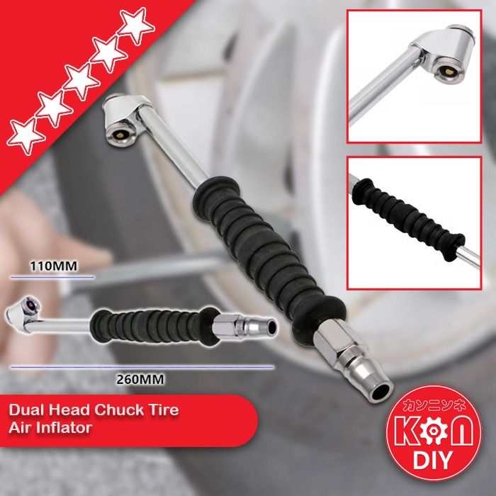 ong Reach Air Dual Head Tire Chuck Inflator For Compressor Car Air ...
