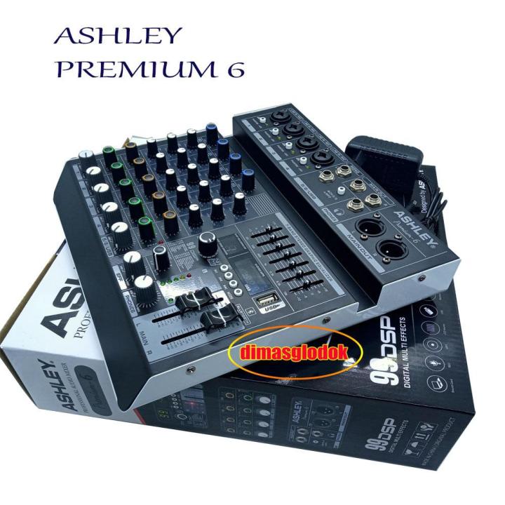 Mixer ORIGINAL MIXER ASHLEY PREMIUM 6 Mixer 6 CHANNEL 4 MONO 2 STEREO BLUETOOTH, USB WITH ...