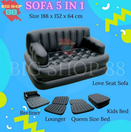 Bestway Sofa Tiup Sofa Bed Kasur Ranjang Angin Tiup Tempat Tidur Santai ...