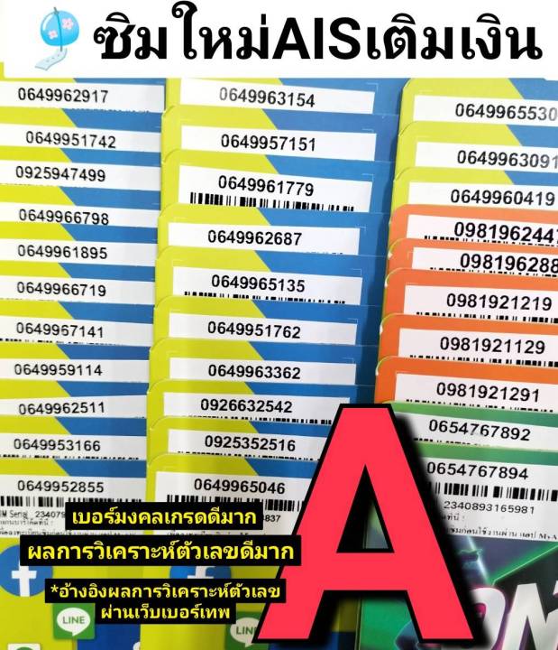 LZD 71 X4 simcard sim card sim ais sim 12call ซิมเบอร์มงคลเกรดA+ ซิม ...
