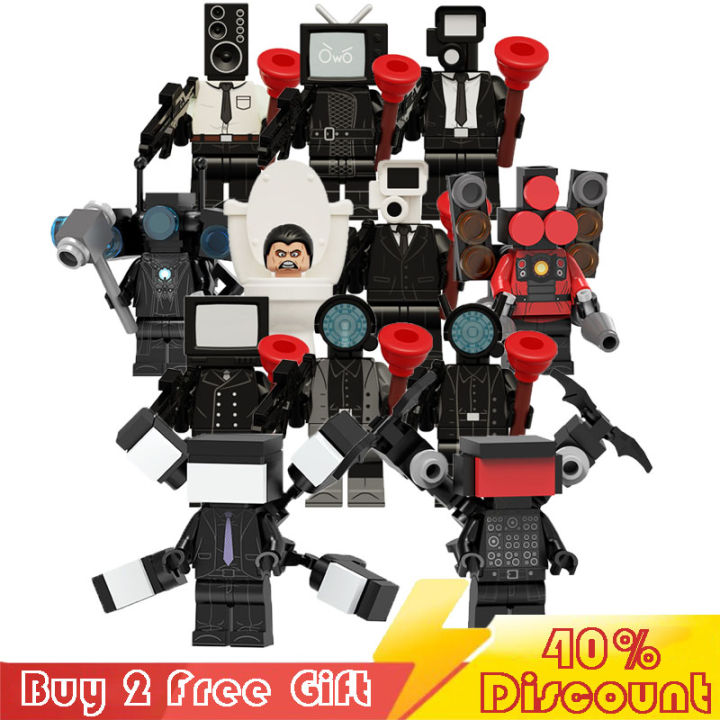 Skibidi Toilet Building Blocks Toy Titan Cameraman Speakerman TVman ...