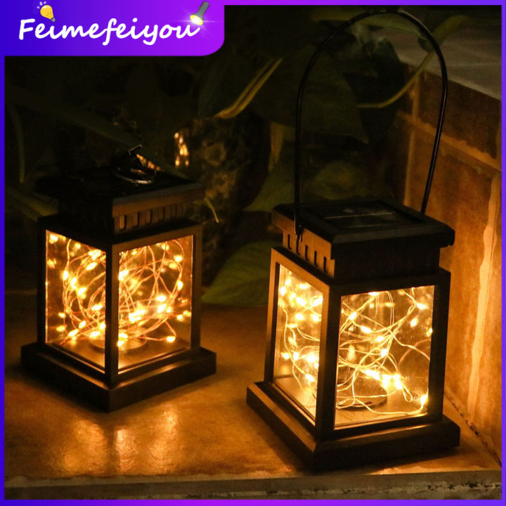 solar led outdoor light Retro Energy-saving Copper Wire Lamp Outdoor ...