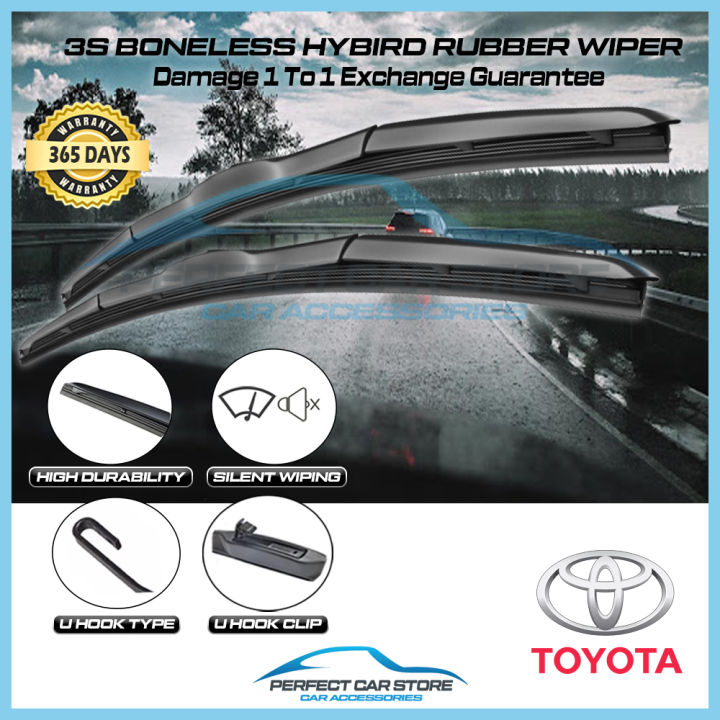 (1 PAIR) Hybird Rubber Car Wiper For Toyota Altis / Avanza / Camry ...