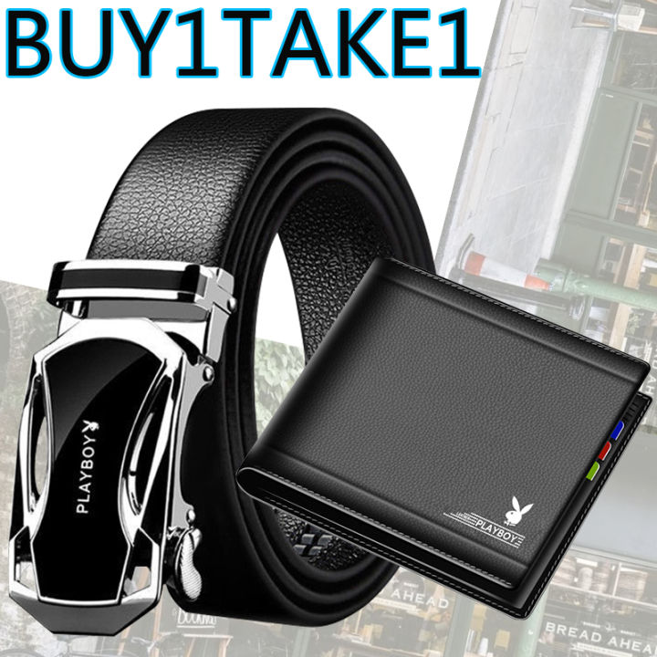 Playboy Men Belt Men Wallet Automatic Buckle High Quality Luxury ...