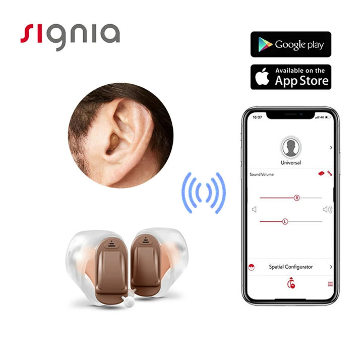 Signia Invisible Hearing Aid 8 Channel Programmable Digital Hearing Aids Mobile Phone Remote ...