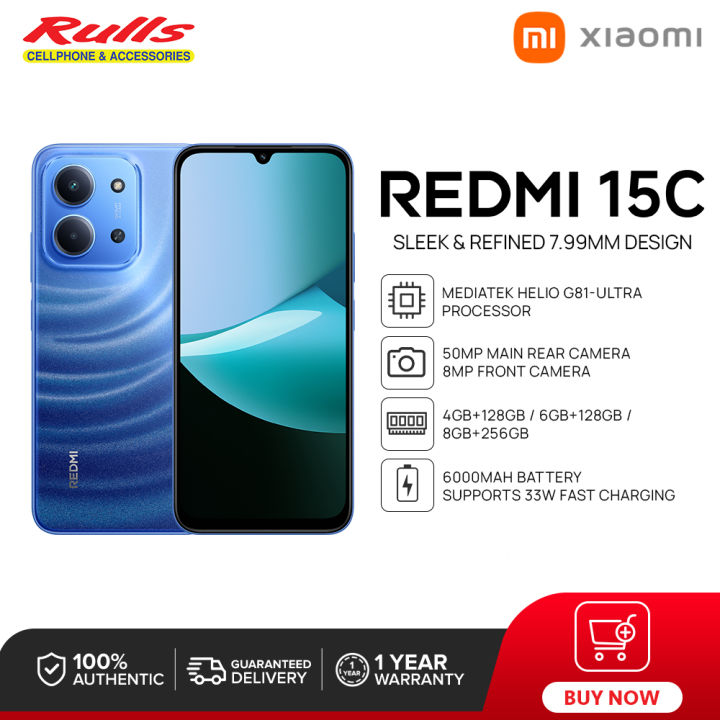 Xiaomi Redmi 15c Smartphone | 8GB+256GB / 6GB+128GB / 4GB+128GB | Helio ...