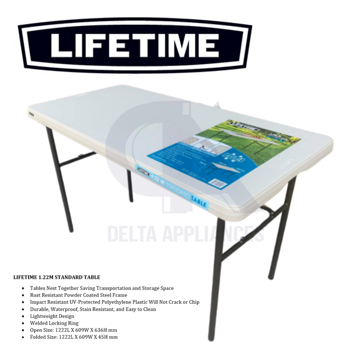 Lifetime 4 FT Standard Table (4 Seater) | Lazada PH