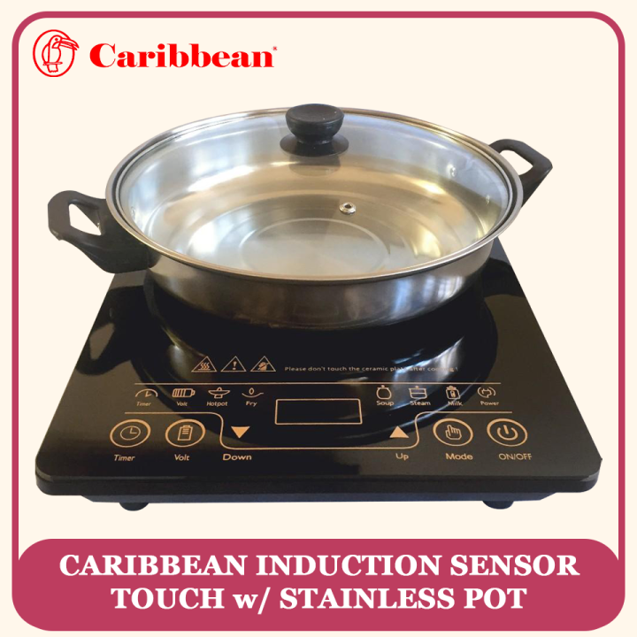 Caribbean Induction Cooktops CIS-2019 Sensor Touch w/ FREE Stainless ...