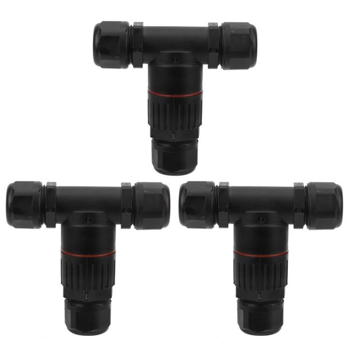 【Latest model】Industrial Accessories IP68 Waterproof 3Pcs 3 Way T Shape ...
