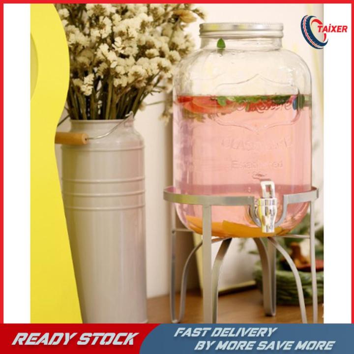 Taixer Beverage Dispenser Stand Glass Jar Stand Water Jug Rack for ...