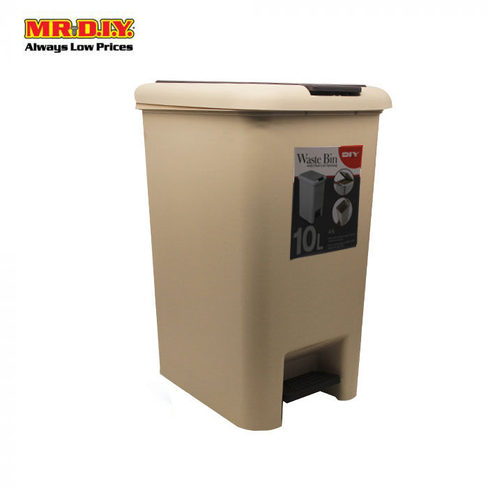(MR.DIY) Pedal And Press Dual Dustbin (10L) | Lazada