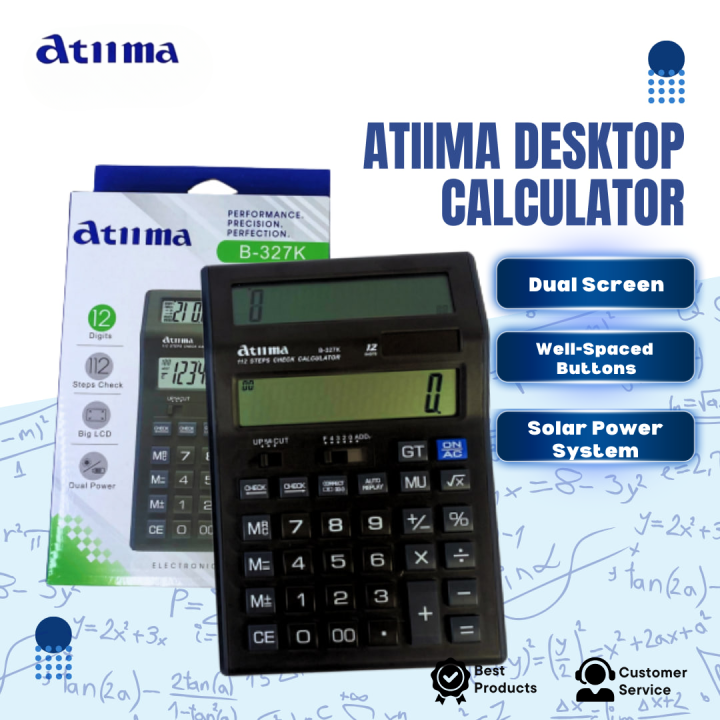 ATIIMA Desktop Dual Screen Calculator Dual Display for Easy and ...