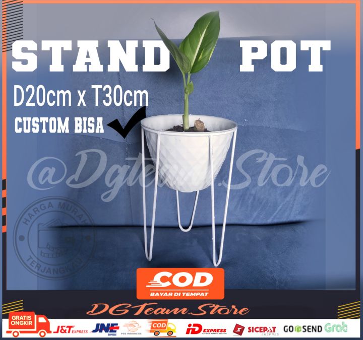 STANDINGPOT MINIMALIS KAKI3 / STANDING POT BUNGA / tempat bunga/ RAK ...