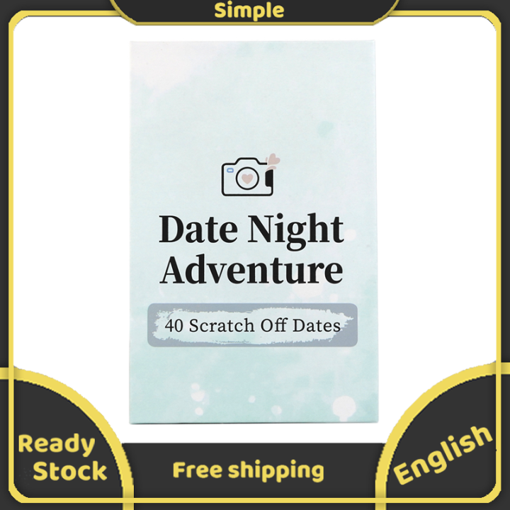 Date Night Adventure Card Game Book for Couples - 40 Scratch Off ...