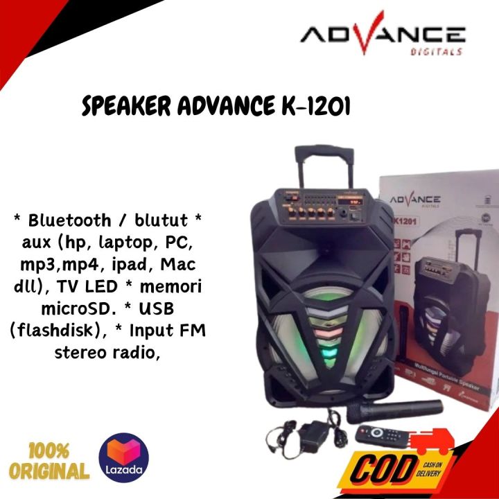 SPEAKER ADVANCE K1201 SPEAKER BLUETOOT SPEAKER MURAH SPEAKER KOMPLIT SPEAKER DENGAN MIC | Lazada ...