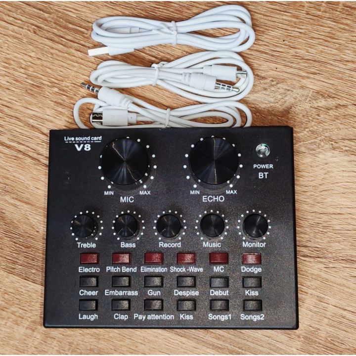 Sound Card V8 Mixer External Soundcard V8 USB Audio Live Broadcast V8 ...