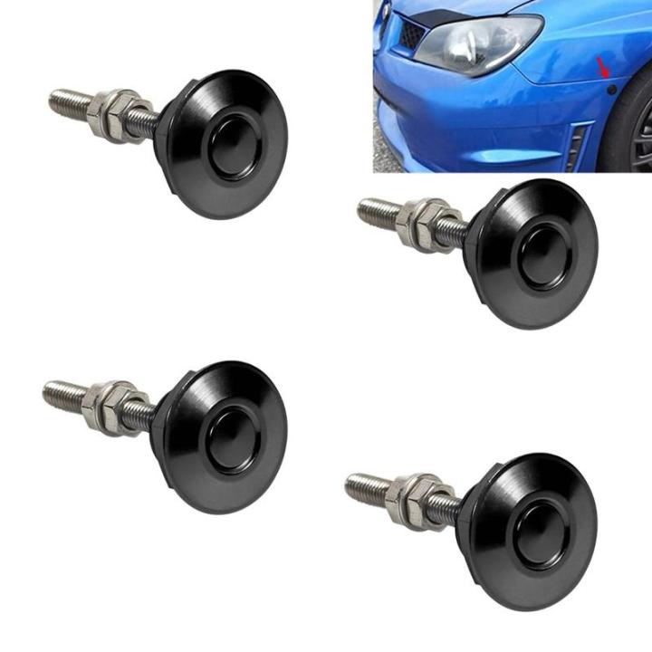 4X Push Button Quick Release Car Hood Bonnet Latch Pin Lock Bumper Clip ... 4X Push Button Quick Release Car Hood Bonnet Latch Pin Lock Bumper Clip ...