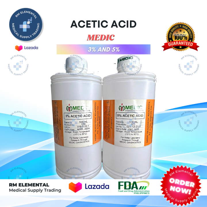 Acetic Acid Solution 3% or 5% 500ml (Medic) | Lazada PH