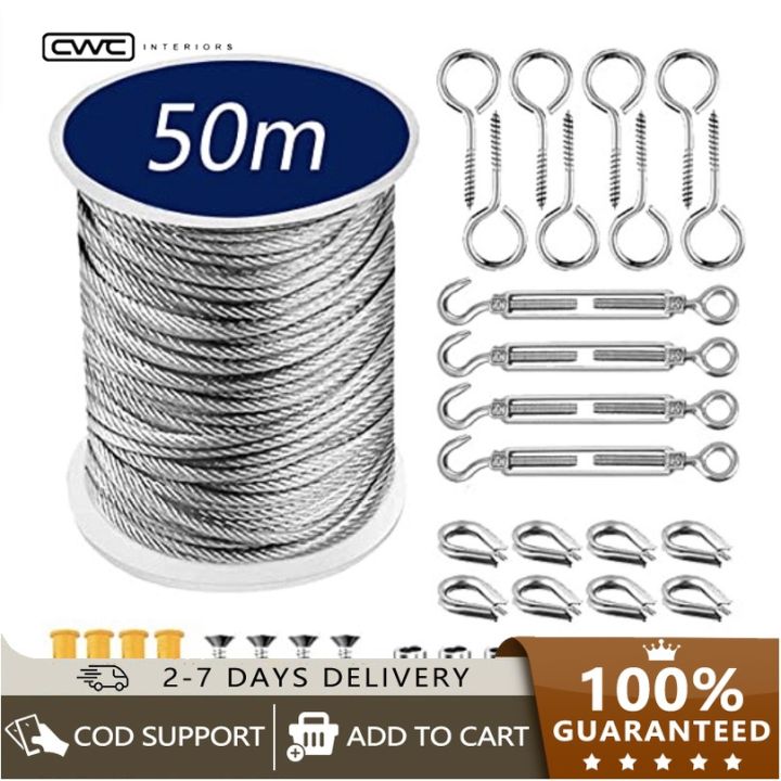 1Set Multifunctional Wire Rope Kit Stainless Steel Cable Tent Cord ...