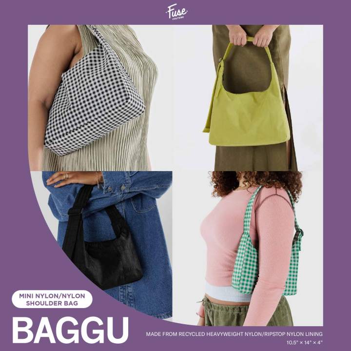 พร้อมส่ง BAGGU Mini Nylon Shoulder/ Nylon Shoulder Bag กระเป๋าสะพายไหล่ ...
