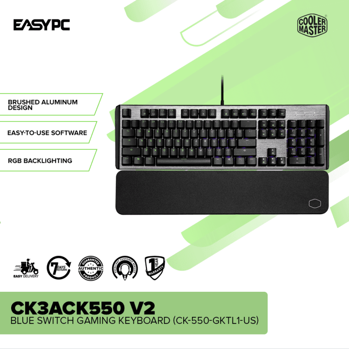 EasyPC | COOLERMASTER CK550 V2 Blue Switch Mechanical Gaming Keyboard ...