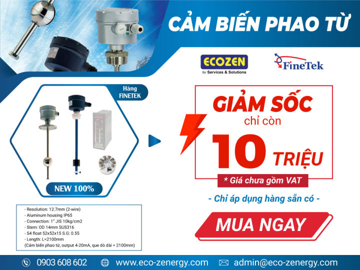 Cảm biến mức chất lỏng dạng phao từ Finetek Model FG - ECOZEN | Lazada.vn