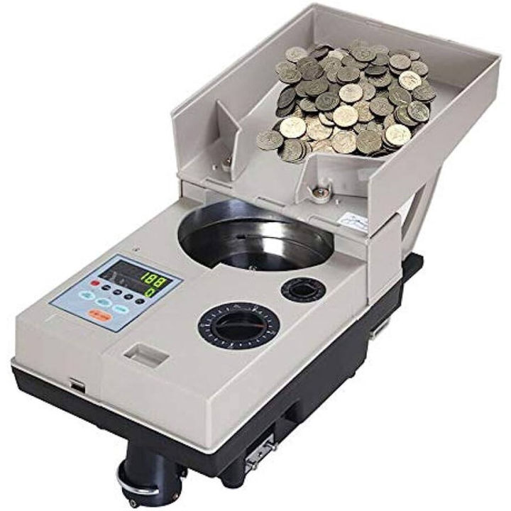 Automatic coin counter and sorter for coins Game coin sorting machine Bank station coin ...
