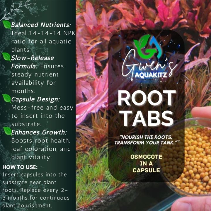ROOT TABS for AQUARIUM 14-14-14 Osmocote Fertilizer Capsules for ...