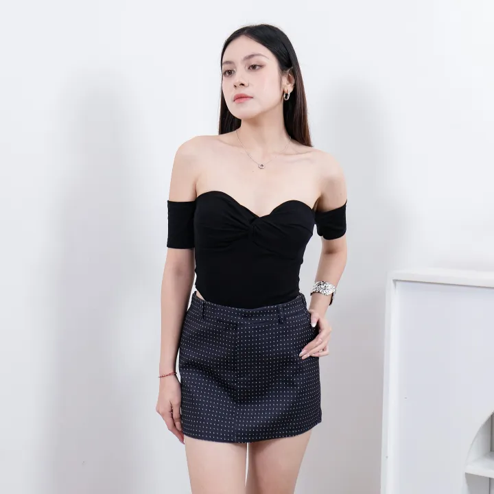 [GURLBUCKET] Erada Off Shoulder Top / Atasan / Top Spandex ''Pakaian ...