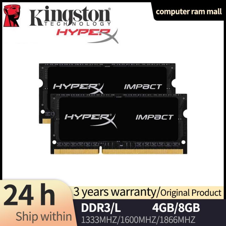 Kingston Hyperx impact RAM DDR3/3L 4GB 8GB PC3/PC3L-10600 12800 14900 Laptop Memory 1066 1333 ...