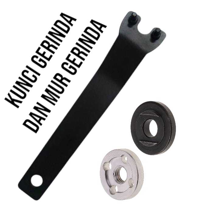 ( 1 SET ) Kunci Gurinda Tangan + Mur Gurinda Konci Grinda Baut Gerinda ...