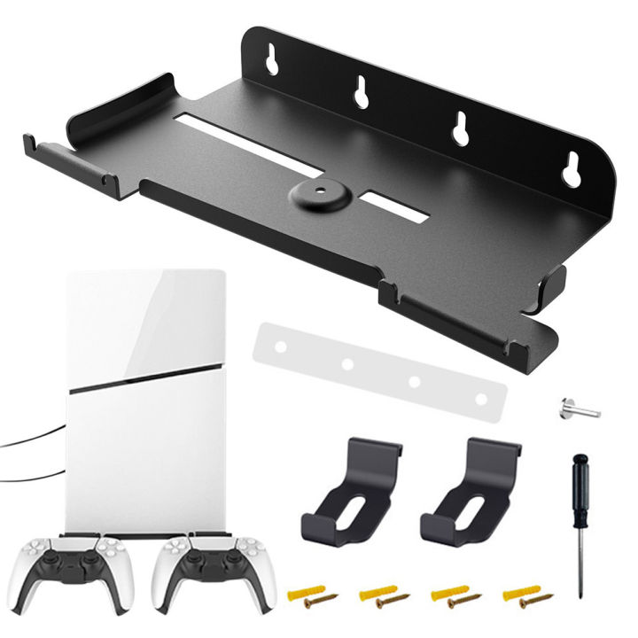 Wall Mount Bracket Vertical Stand with 2 Controller Mounts Wall Hanging ...
