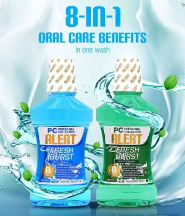 ALERT Fresh Burst MOUTHWASH 250ml - Winter Blast, Thunder Mint | Lazada PH