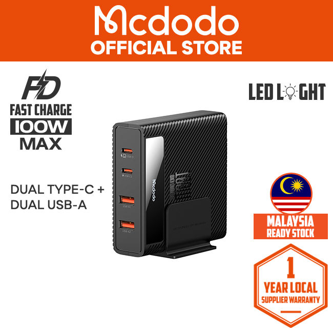 MCDODO CH180 Hyperspace Series 100W 4-Port PD Quick Charging Station ...