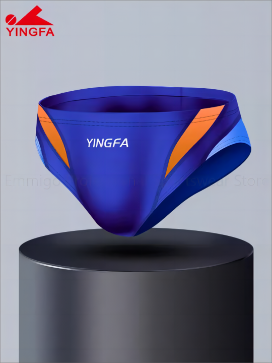 YINGFA กางเกงขาสั้นสำหรับผู้ชายชุดว่ายน้ำแข่งเด็กผู้ชายกางเกงขาสั้นว่ายน้ำแข่งขันระบายอากาศได้ดี ...