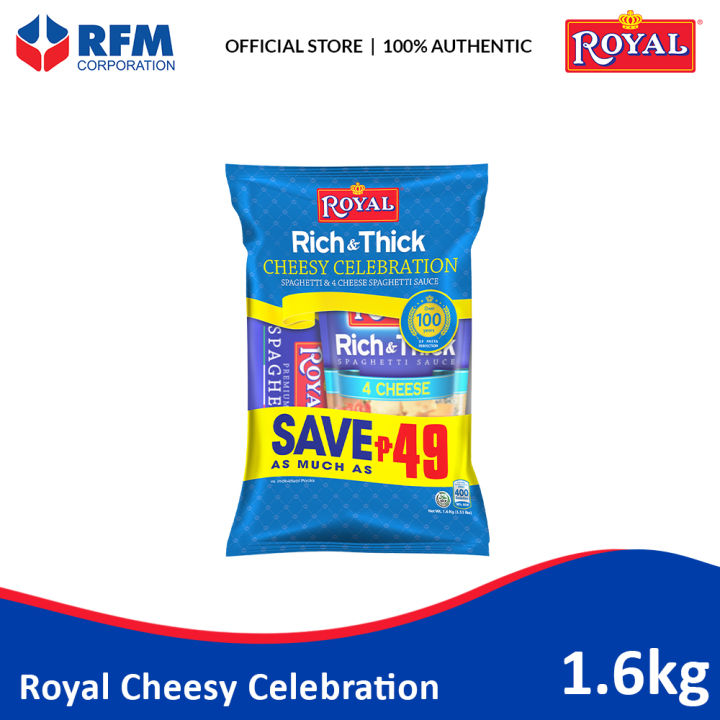 Royal Cheesy Celebration 1.6kg: Royal Spaghetti Pasta 800g + Royal ...