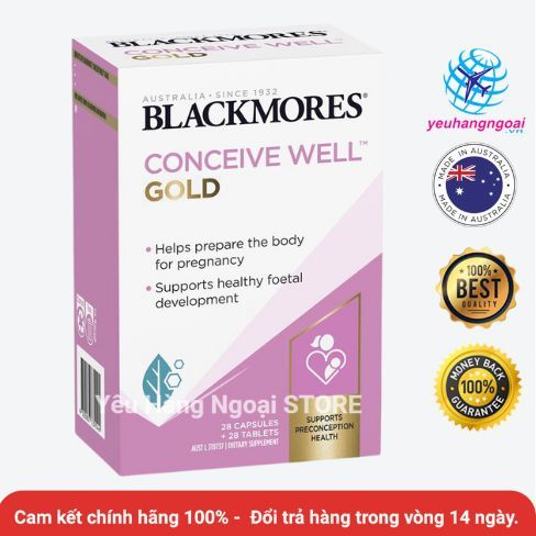 Blackmores Conceive Well Gold - Viên uống tăng khả năng thụ thai 28 ...