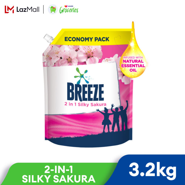 Breeze Liquid Detergent Silky Sakura Refill Pack 3.2kg | Lazada