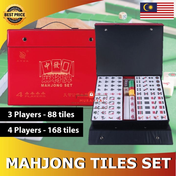 Mahjong set 麻將 4人 3人 4 players (168 tiles) 3 players (88 tiles) 36mm ...