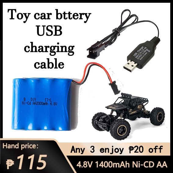 4.8V AA 2000mAh Ni-CD Rechargeable Battery Pack Remote Control Toys ...