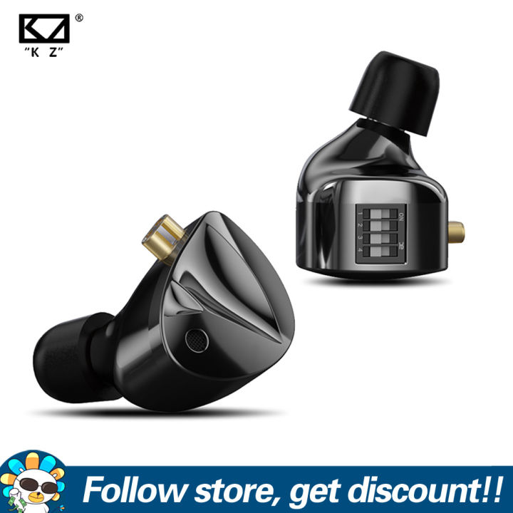 KZ D-Fi In Ear Monitors HiFi Bass Music Earphones 4-Level Customizable ...